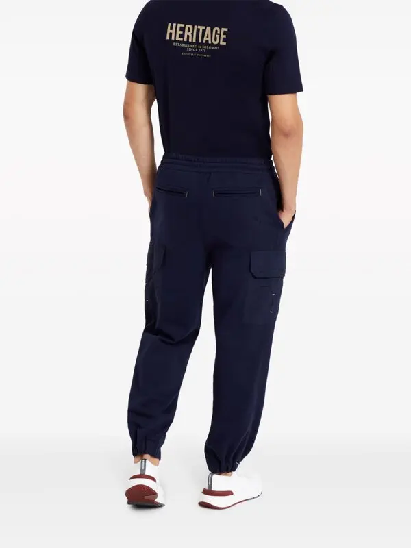 Brunello Cucinelli Straight-leg Cotton-blend Track Pants