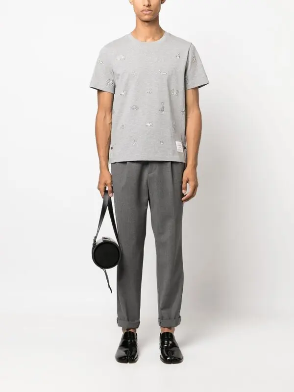 Thom Browne Embroidered Cotton T-shirt