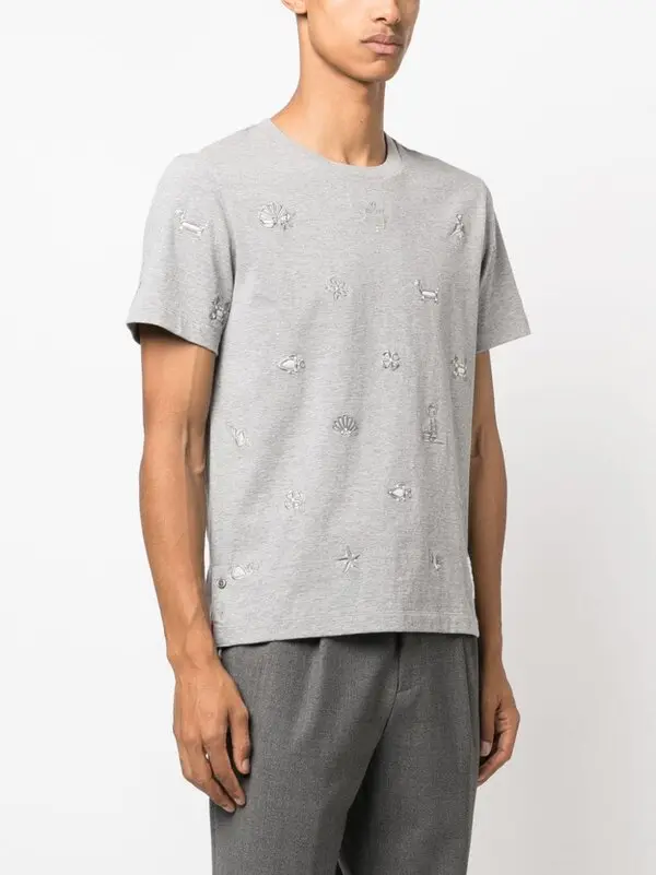 Thom Browne Embroidered Cotton T-shirt
