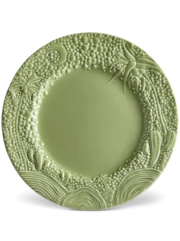 L'Objet X Haas Brothers Mojave Desert Porcelain Charger Plate - Green