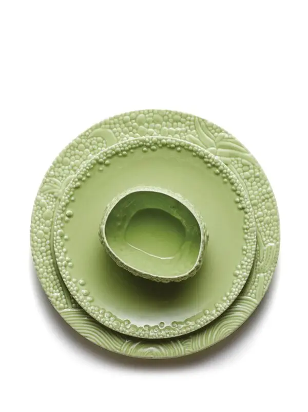 L'Objet X Haas Brothers Mojave Desert Porcelain Charger Plate - Green