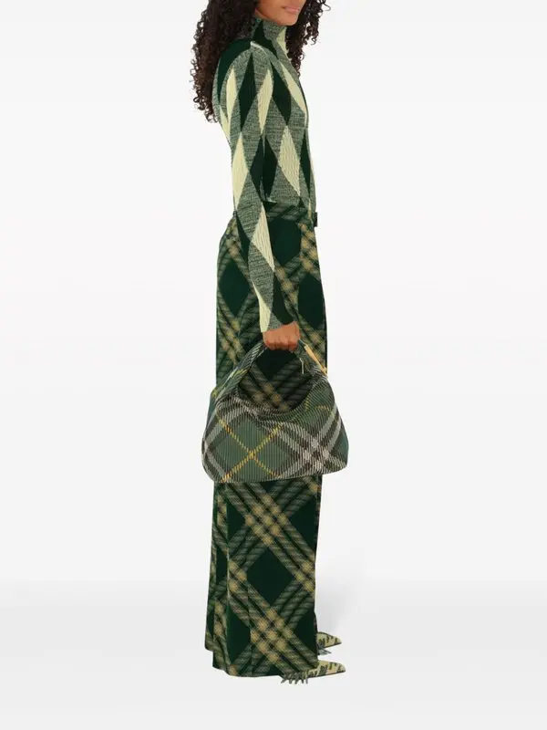 Burberry Check-pattern Shoulder Bag - Green