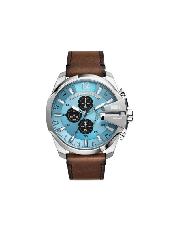 DIESEL® Mega Chief 51mm Chronograph Watch - Blue