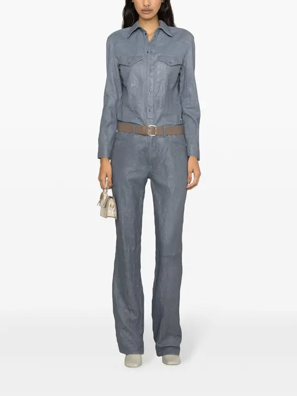 Zadig&Voltaire Thelma Crinkled Leather Shirt