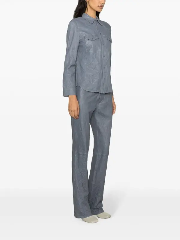 Zadig&Voltaire Thelma Crinkled Leather Shirt