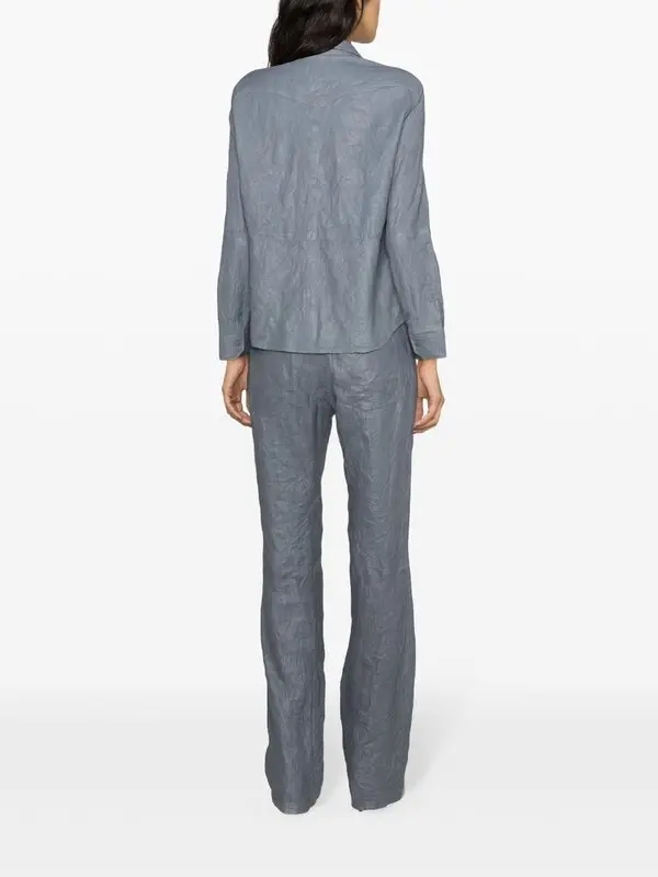 Zadig&Voltaire Thelma Crinkled Leather Shirt