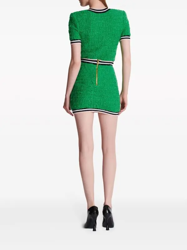 Balmain Monogram-jacquard Mini Skirt