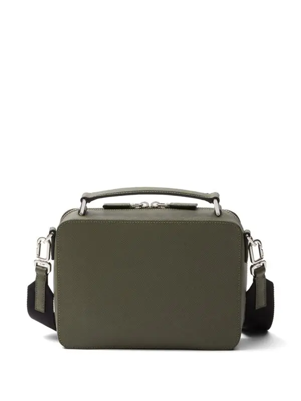 Prada Medium Brique Leather Messenger Bag - Green