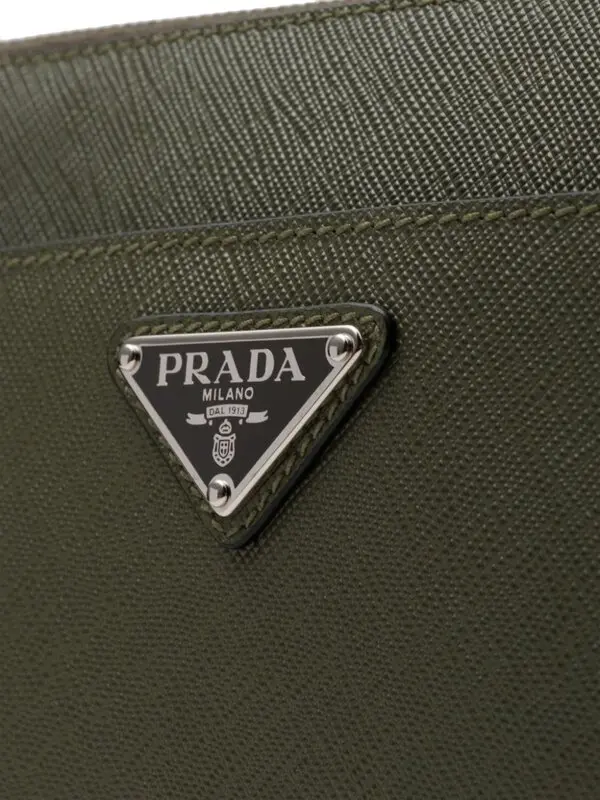 Prada Saffiano Leather Pouch - Black