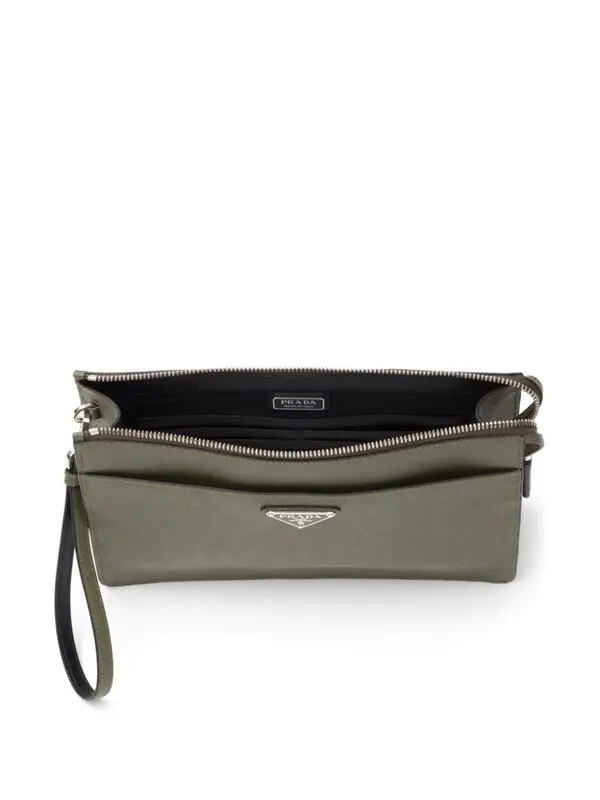 Prada Saffiano Leather Pouch - Black