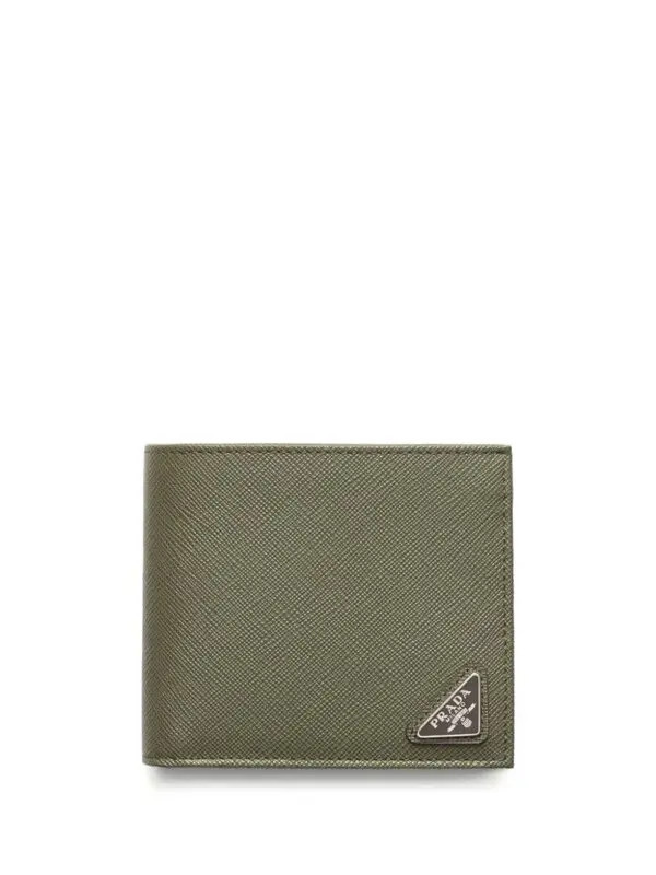 Prada Saffiano Leather Bi-fold Wallet - Green
