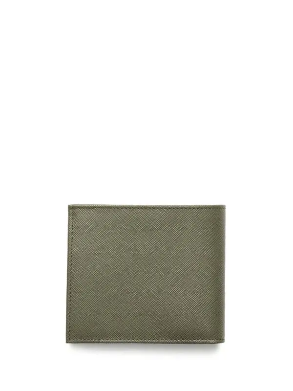 Prada Saffiano Leather Bi-fold Wallet - Green