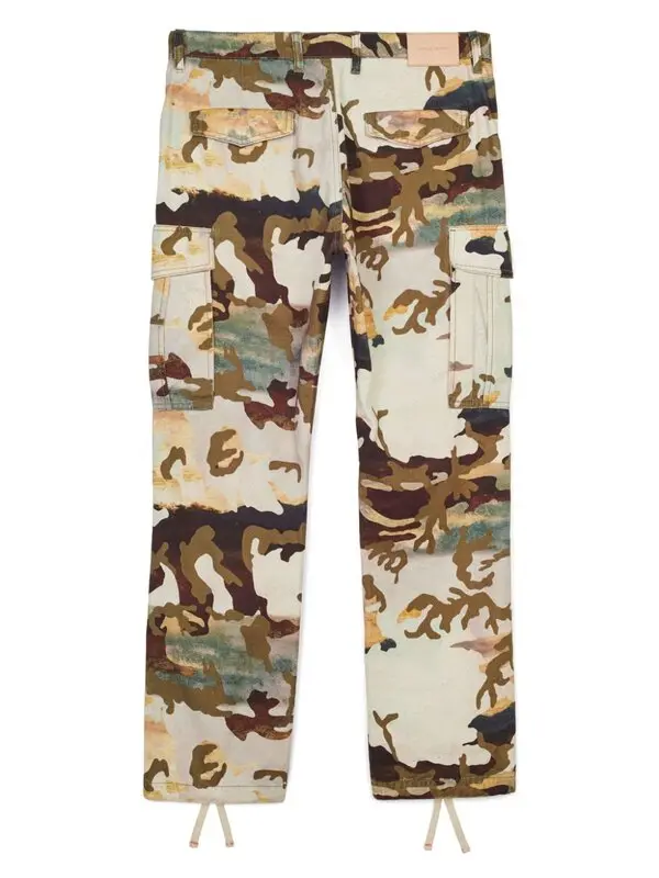 PURPLE BRAND Impressionist Camo Cargo Trousers