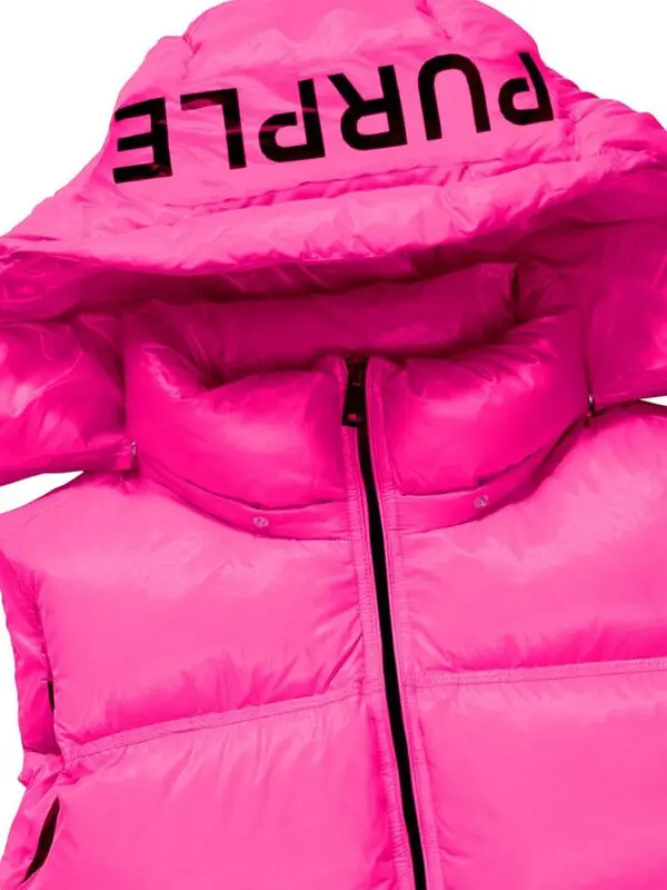 PURPLE BRAND Logo-print Puffer Vest