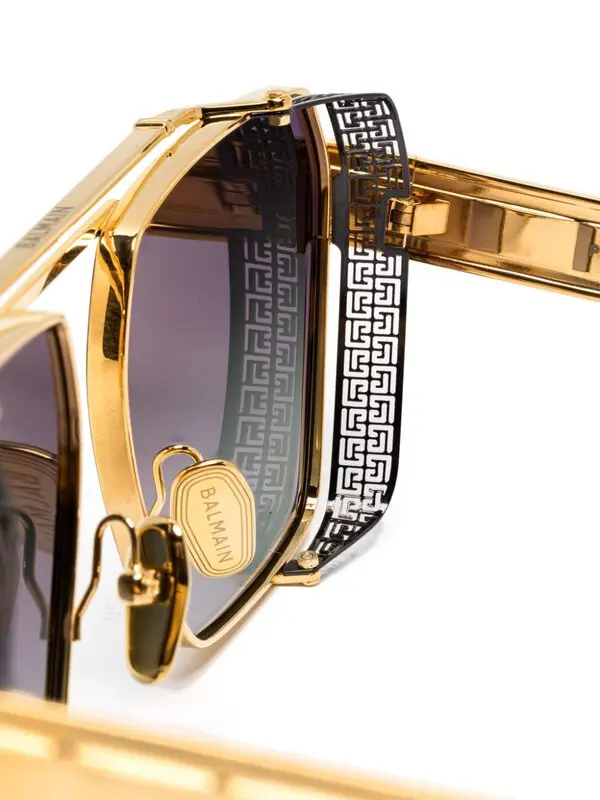 Balmain Pilot Frame Sunglasses - Gold