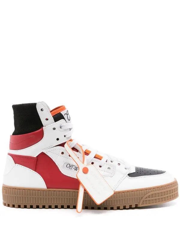 Off-White 3.0 Off Court Leather Sneakers - Red