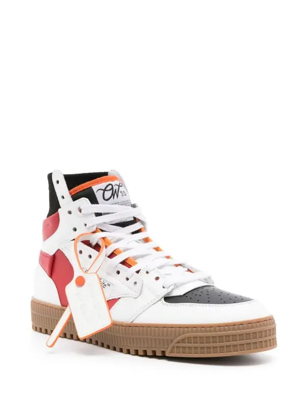Off-White 3.0 Off Court Leather Sneakers - Red