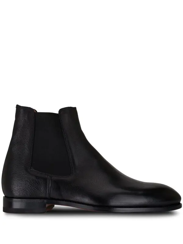 Bontoni Almond-toe Leather Chelsea Boots - Black