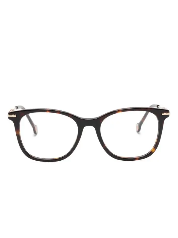 Carolina Herrera Square Frame Eyeglasses With Tortoiseshell Effect