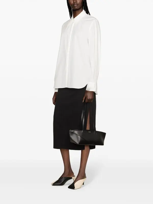 Khaite Pointed-collar Cotton Shirt - White