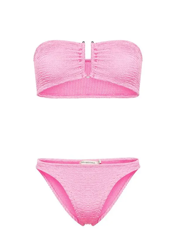 PARAMIDONNA Frida Crinkled Bikini Set - Pink