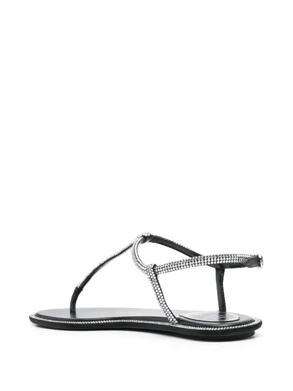 Rene Caovilla Diana Rhinestone-embellished Flat Sandals