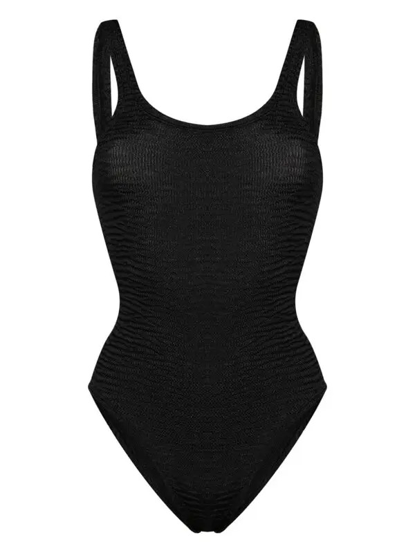 PARAMIDONNA Hailey Crinkled One Piece Swimsuit - Black
