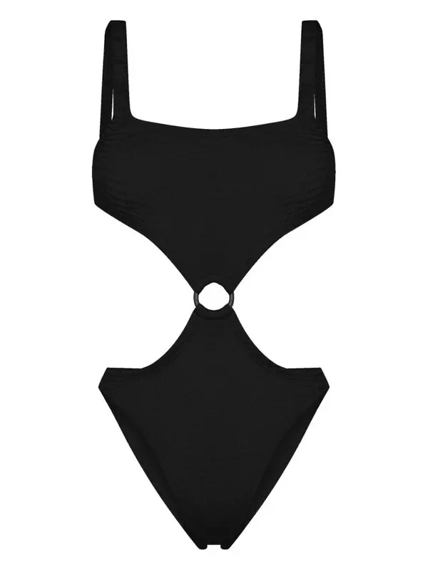 PARAMIDONNA Olivia Cut-out Crinkled Swimsuit - Black