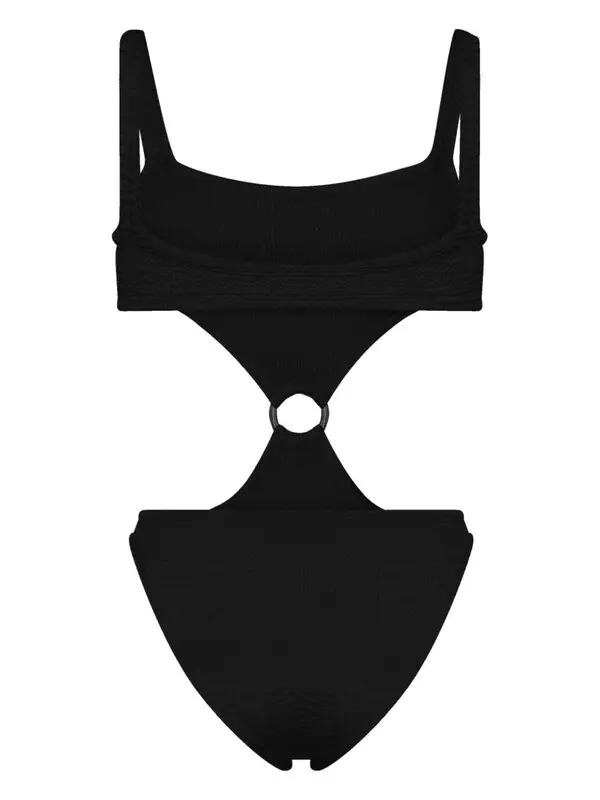 PARAMIDONNA Olivia Cut-out Crinkled Swimsuit - Black