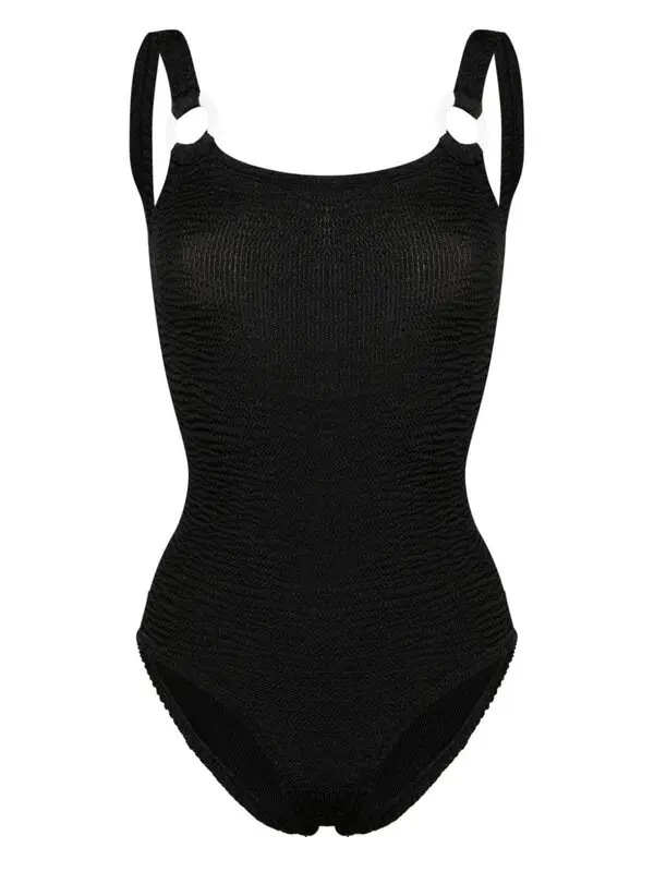 PARAMIDONNA Sophia Crinkled One Piece Swimsuit - Black