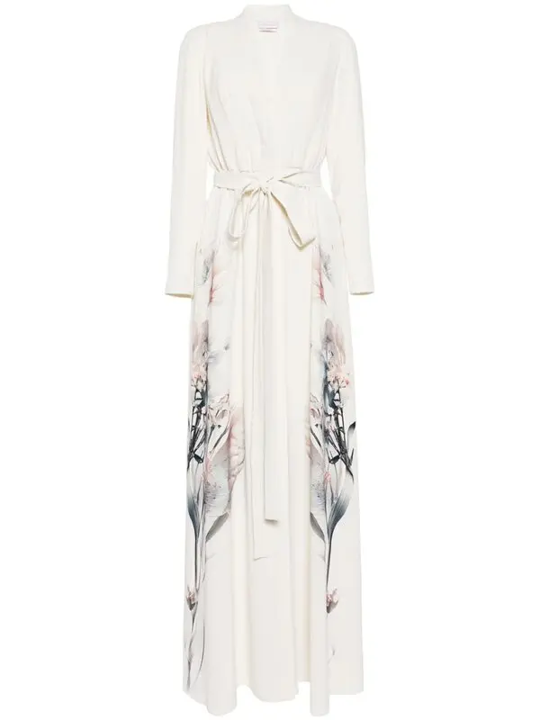 SAIID KOBEISY Floral-print Kaftan Dress