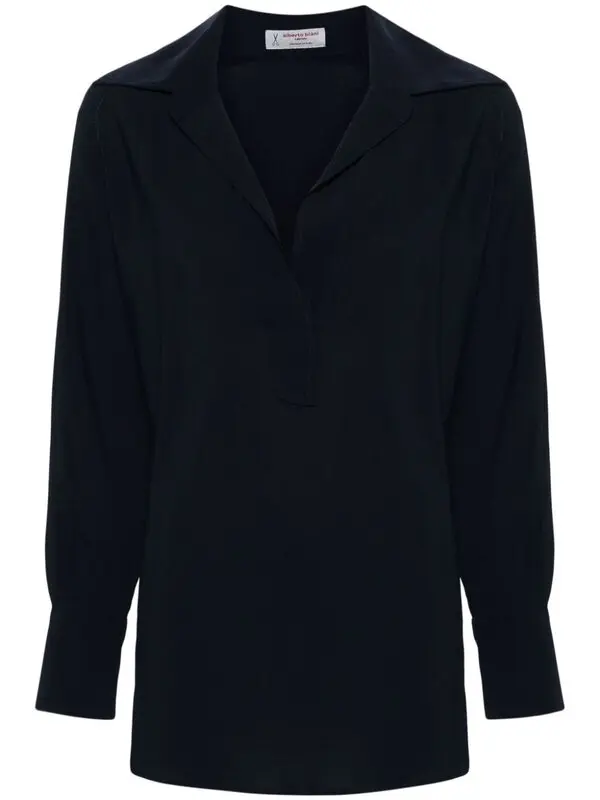 Alberto Biani V-neck Blouse - Blue