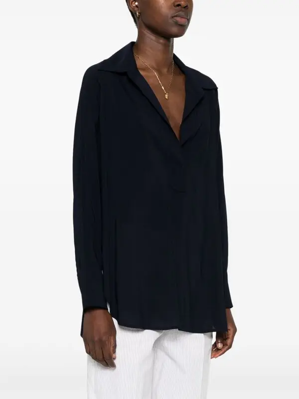 Alberto Biani V-neck Blouse - Blue
