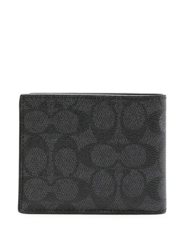 COACH Monogram Bi-fold Leather Wallet