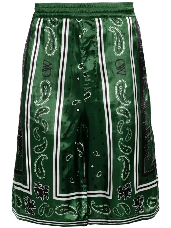 Off-White Bandana-print Twill Shorts