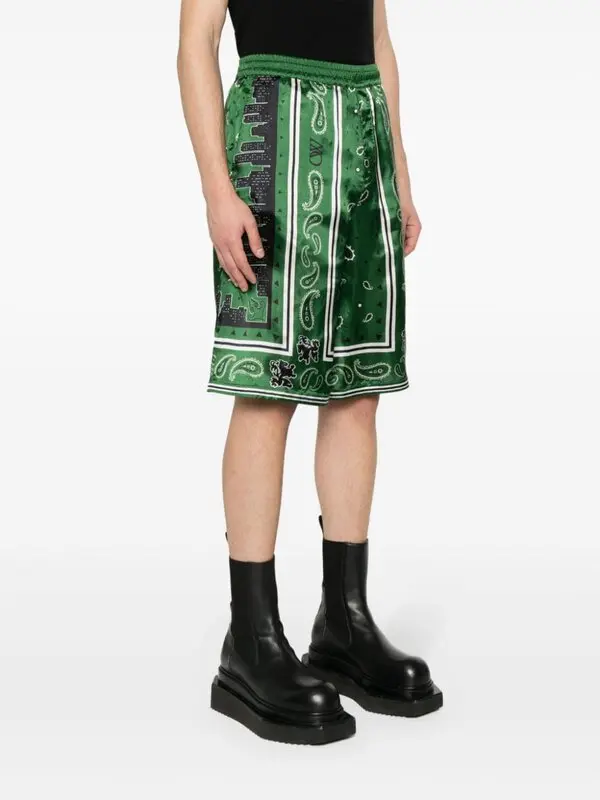 Off-White Bandana-print Twill Shorts