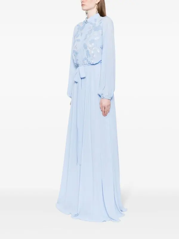 SAIID KOBEISY Floral-embroidered Kaftan