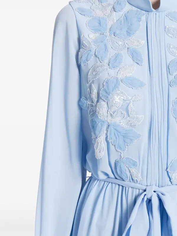 SAIID KOBEISY Floral-embroidered Kaftan