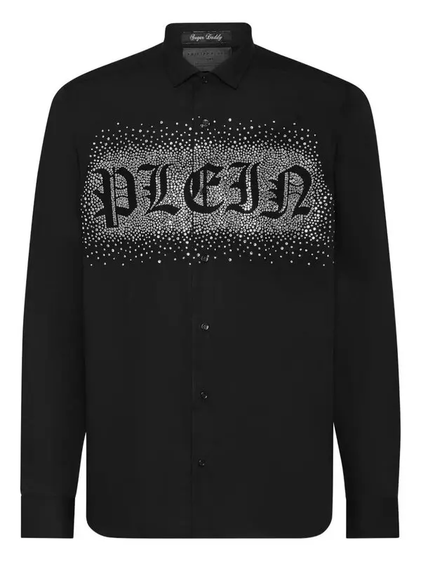 Philipp Plein Sugar Daddy Rhinestone-embellished Shirt - Black