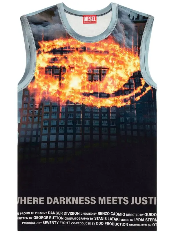 DIESEL® Biscoup Cotton Tank Top - Blue