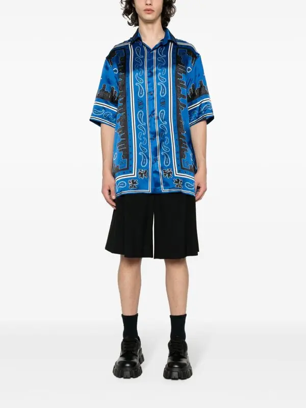 Off-White Bandana-print Satin Shirt