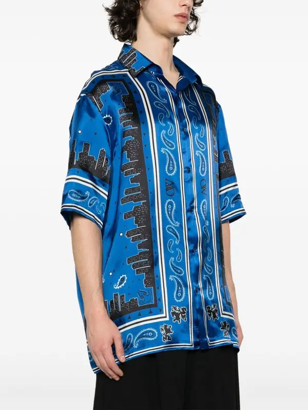 Off-White Bandana-print Satin Shirt