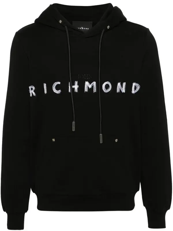 John Richmond Logo Embroidered Hoodie