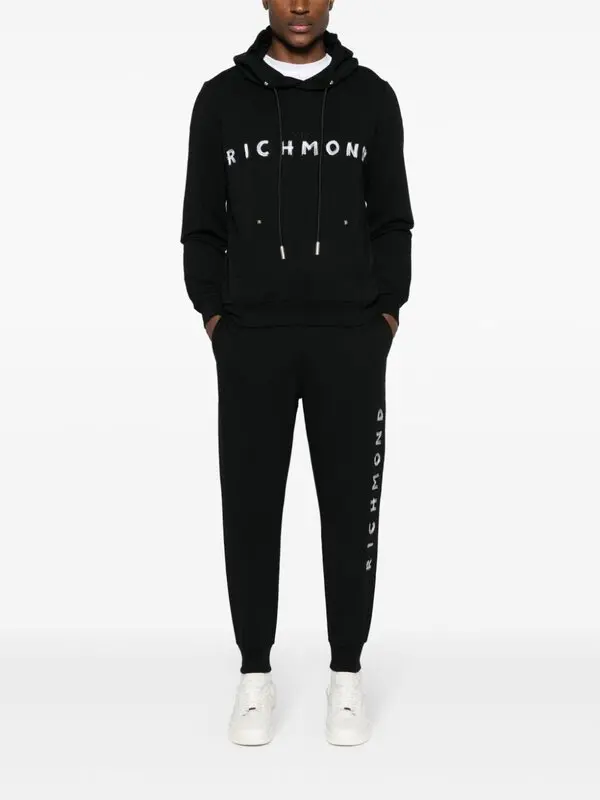 John Richmond Logo Embroidered Hoodie