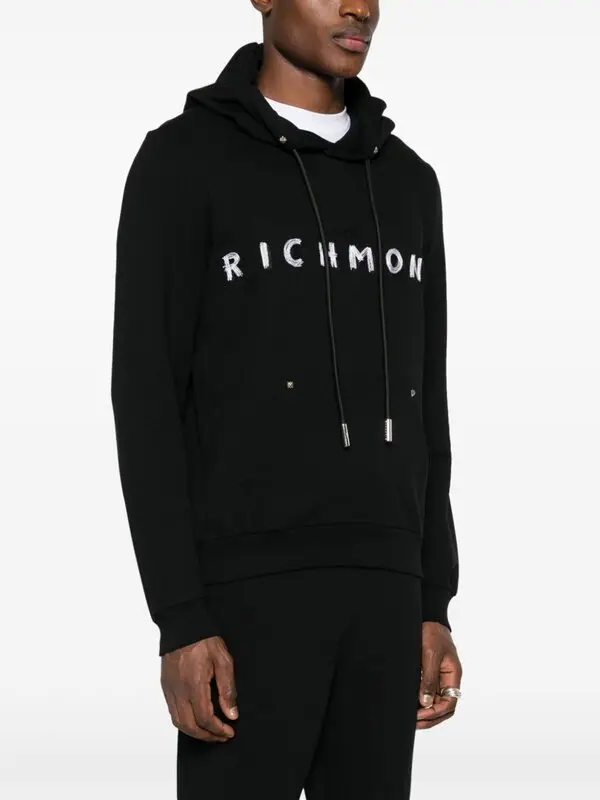 John Richmond Logo Embroidered Hoodie