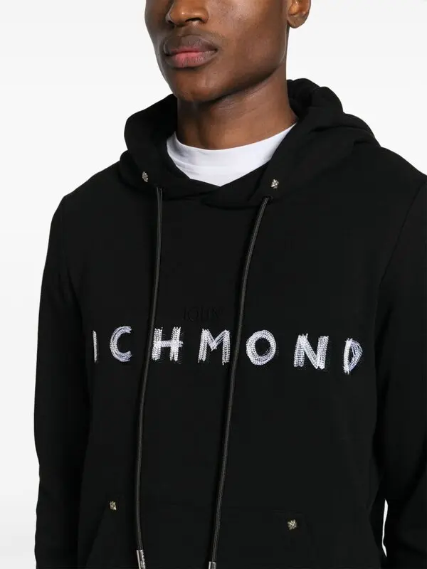 John Richmond Logo Embroidered Hoodie