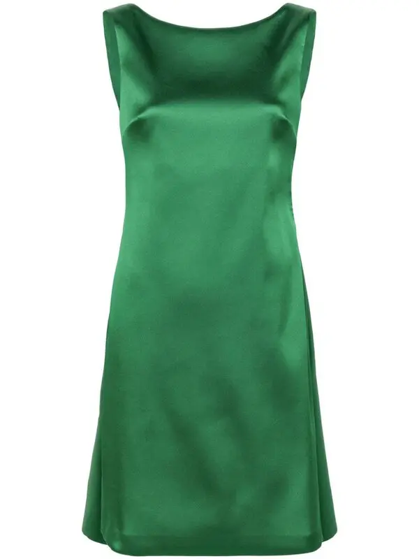 P.A.R.O.S.H Papavero Satin Midi Dress In Green - 55% Off | Editorialist