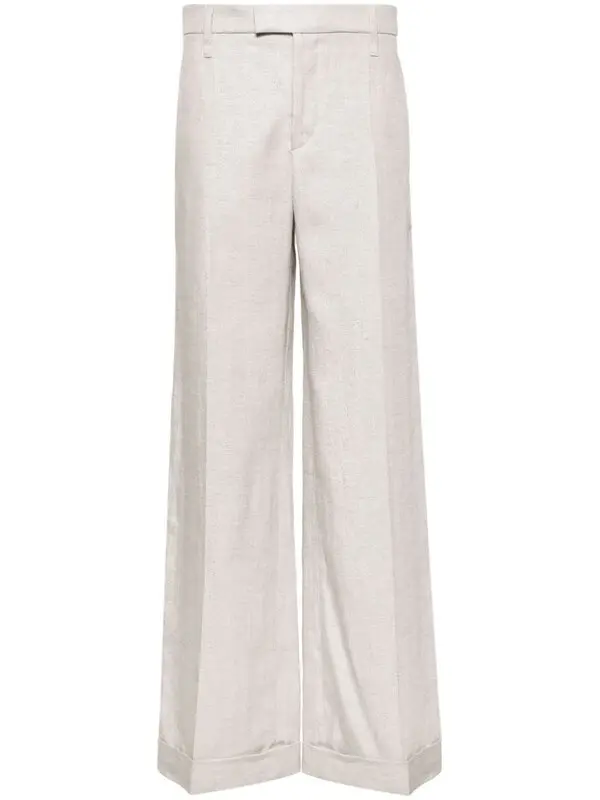 Brunello Cucinelli Lurex Wide-leg Trousers - Grey