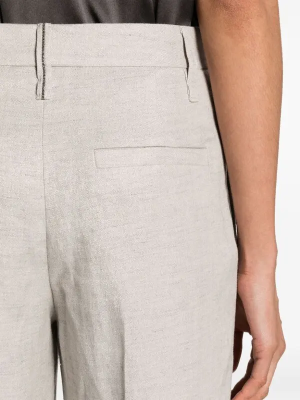 Brunello Cucinelli Lurex Wide-leg Trousers - Grey