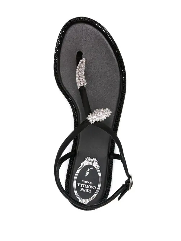 Rene Caovilla Katy Crystal-embellished Thong Sandals